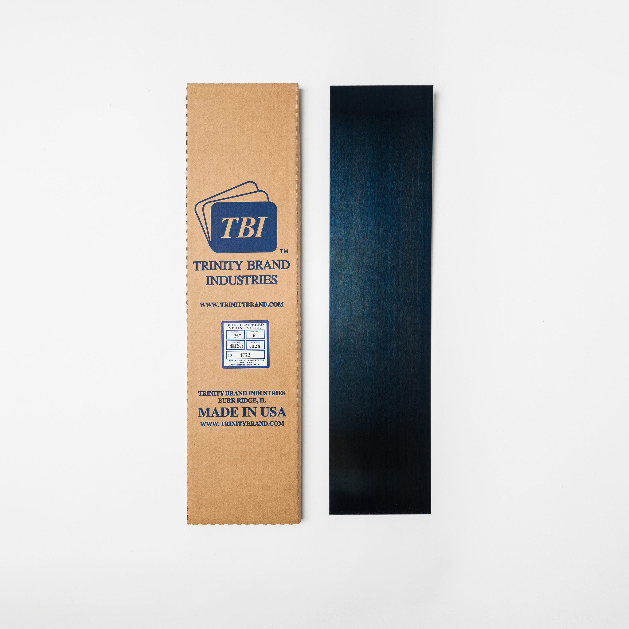 1095 Blue Temper Shim Flat Sheets On Trinity Brand Industries, Inc.
